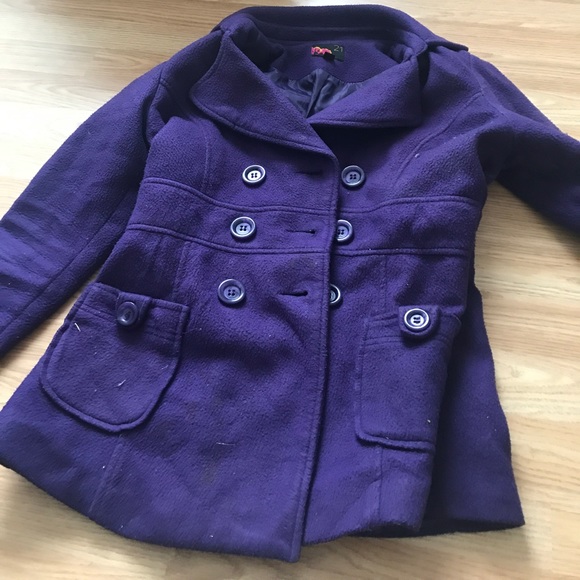 Forever 21 | Jackets & Coats | Purple Pea Coat | Poshmark